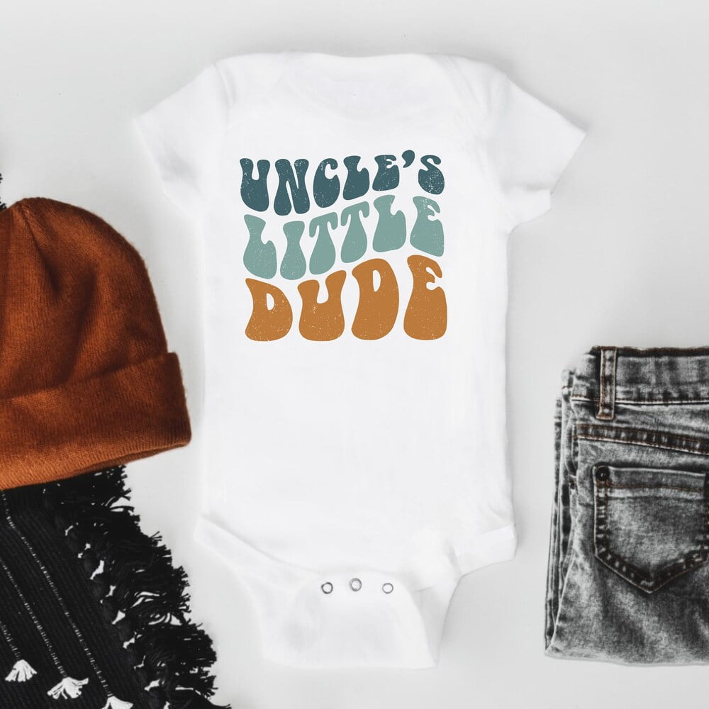 Bella Canvas with Uncle'S Little Dude,, Uncle Announcement, Baby Boy ...