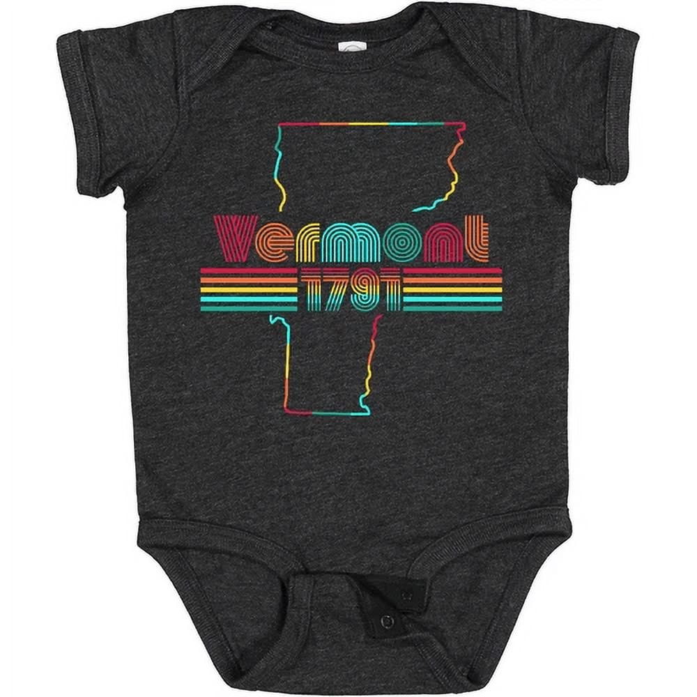 Bella Canvas Vermont 1791 With Retro Font Baby State Home Vintage Fun ...