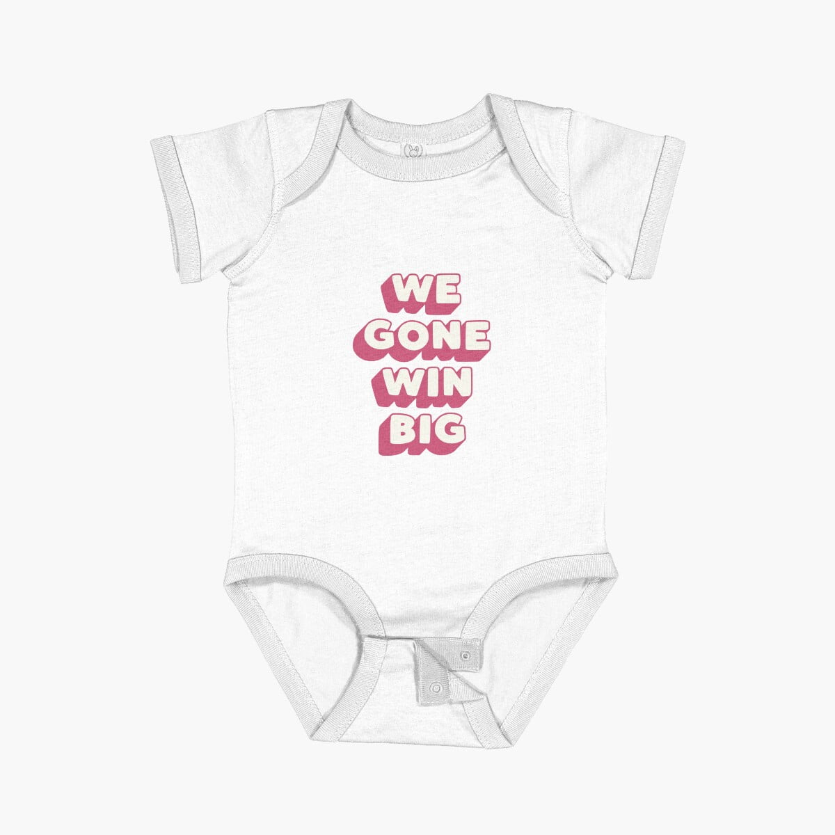 Bella Canvas We Gone Win Big In Green And Red Short Sleeve Baby One ...