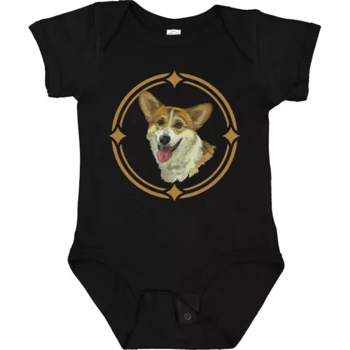 Bella Canvas Welsh Corgi Dog Baby Bodysuit Pets Puppy Apparel One-piece Infant Hws Bodysuit ...