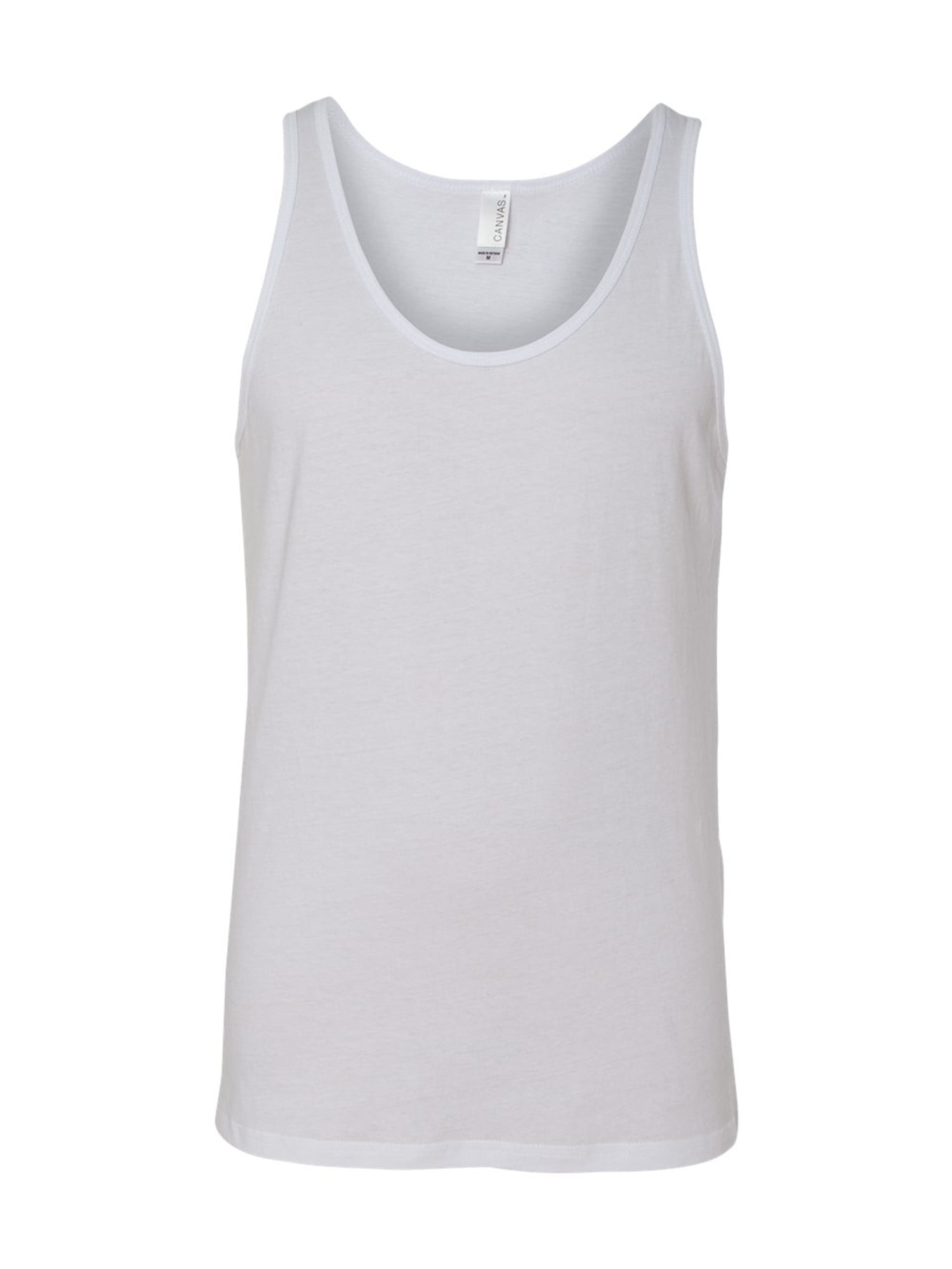 BELLA + CANVAS White Jersey Tank Top, Unisex Undershirt, Comfy Cotton ...