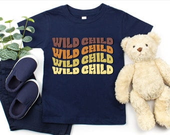 Bella Canvas Wild Child Camping Animal Kids Boho Wild Child Country ...