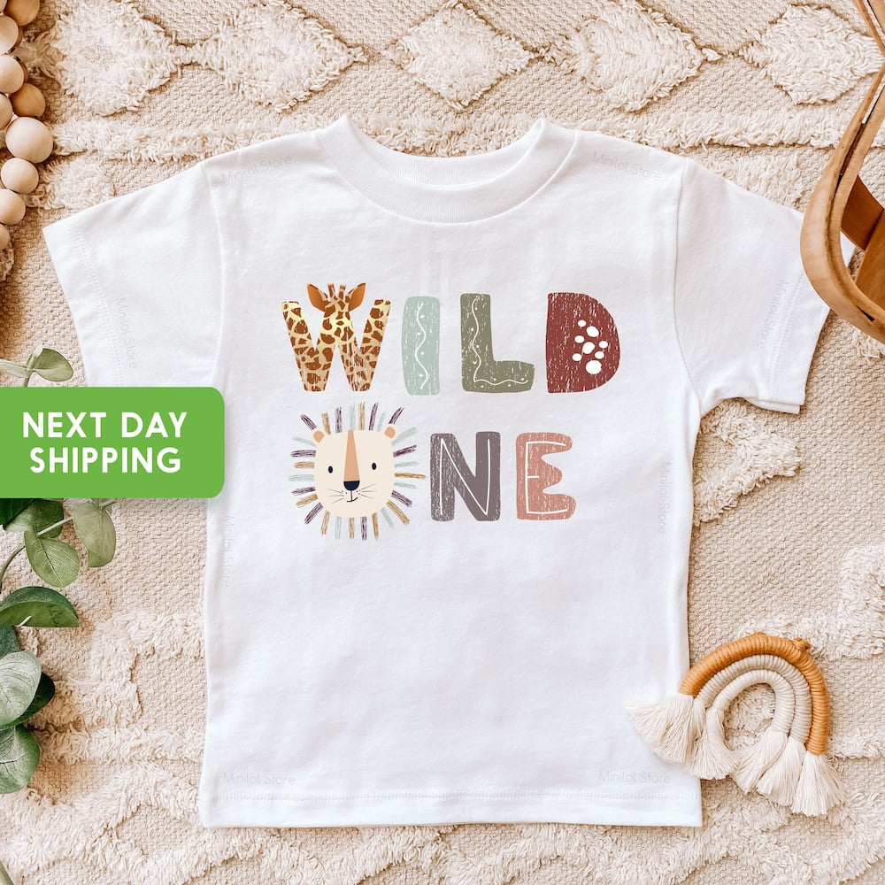 Bella Canvas Wild One Baby, 1st Birthday Bodysuit, Wild One Safari Birthday Shirt, One Shirt ...