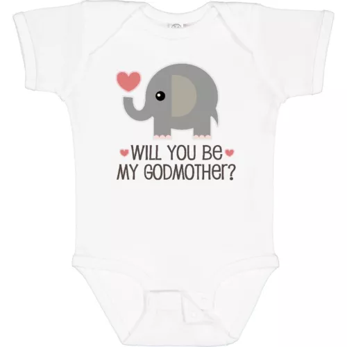 Bella Canvas Will You Be My Godmother Baby Bodysuit Godparents Announcement Childs Bodysuit ...