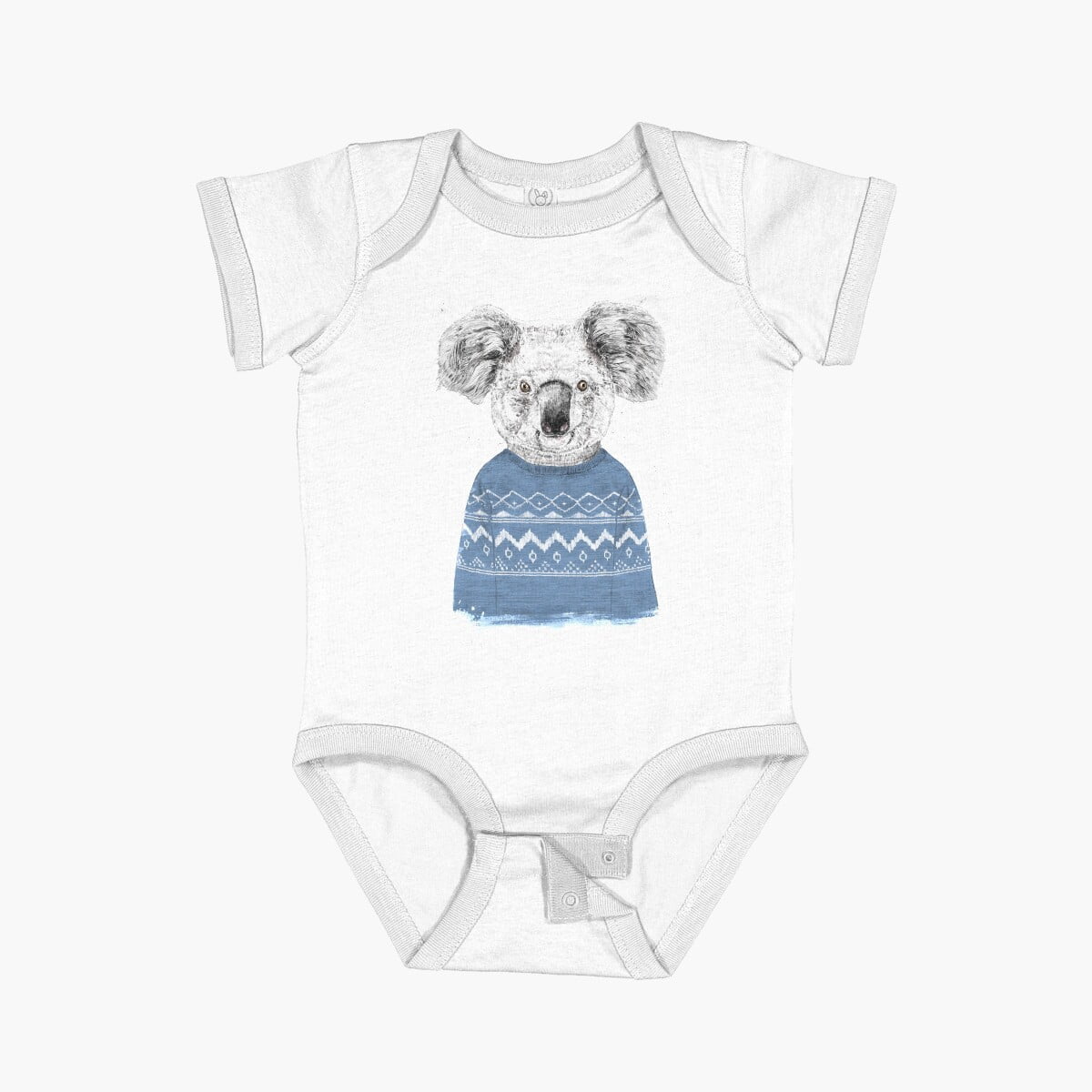 Bella Canvas Winter Koala Short Sleeve Baby One-Piece Newborn Gender ...