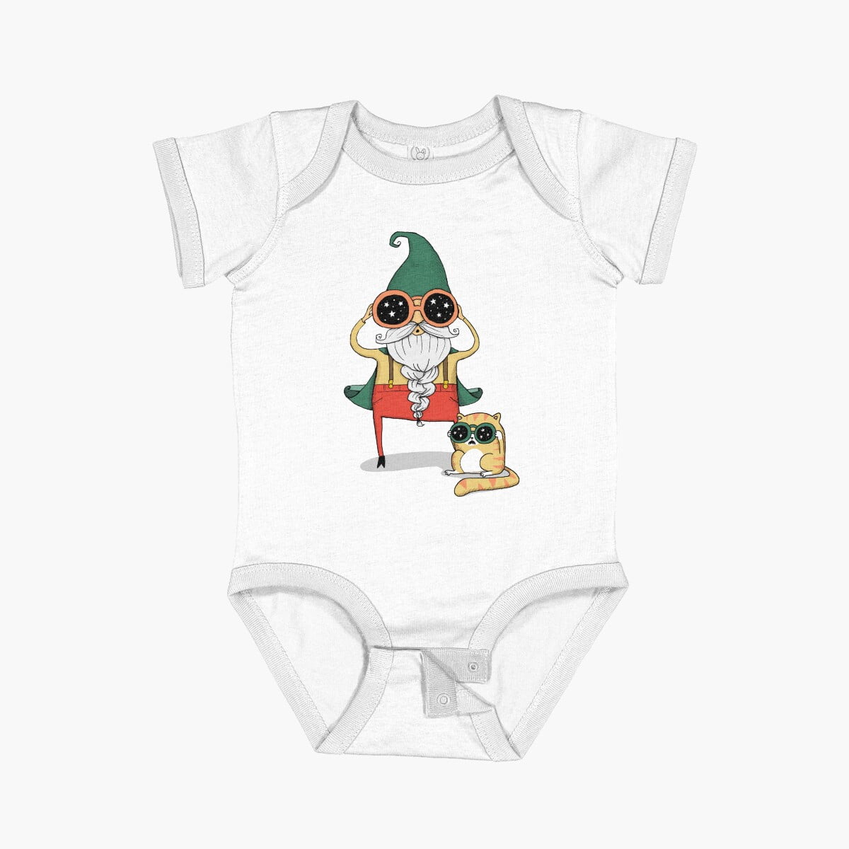 Bella Canvas Wizard And Cat Short Sleeve Baby One-Piece Newborn Gender ...