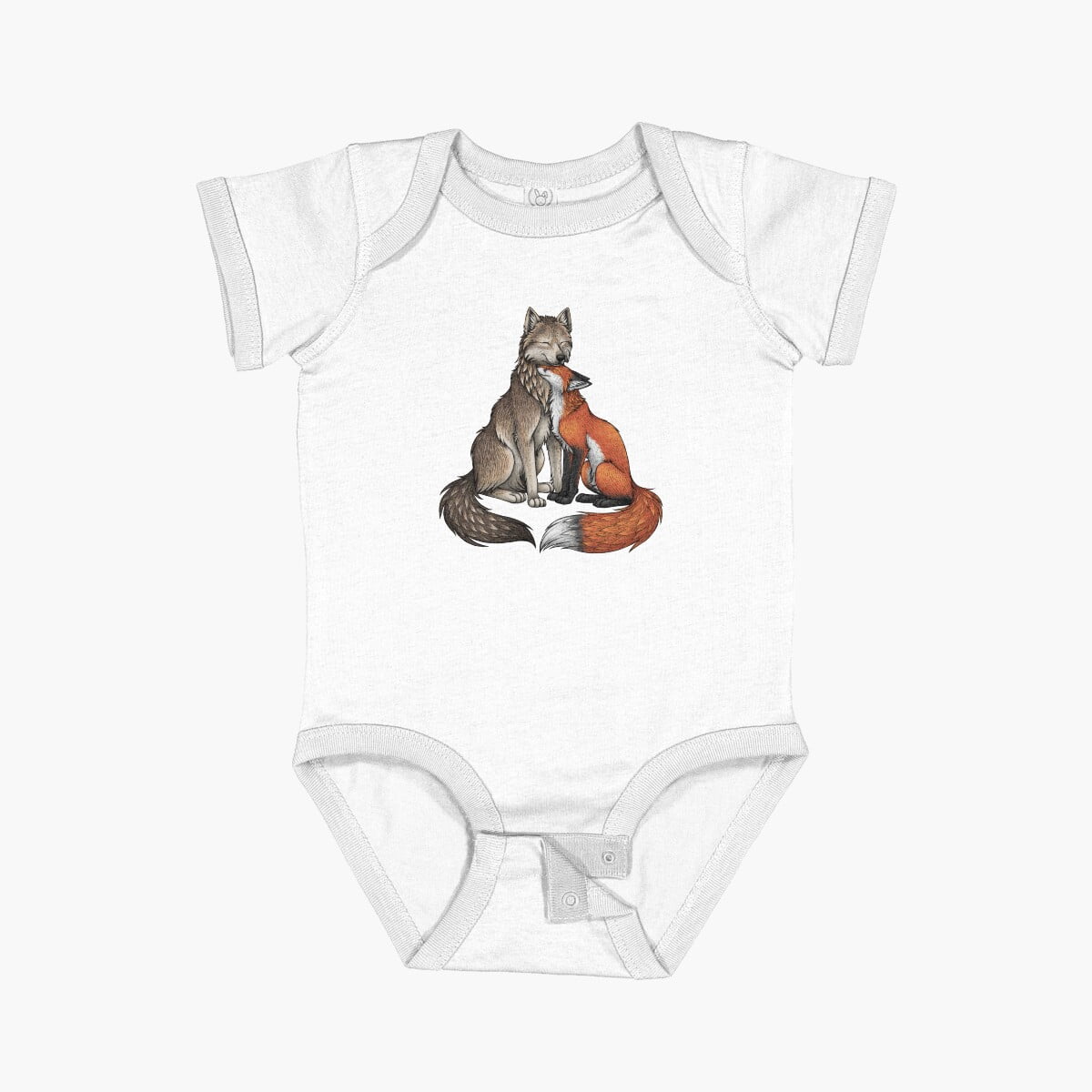 Bella Canvas Wolf & Fox Short Sleeve Baby One-Piece Newborn Gender ...