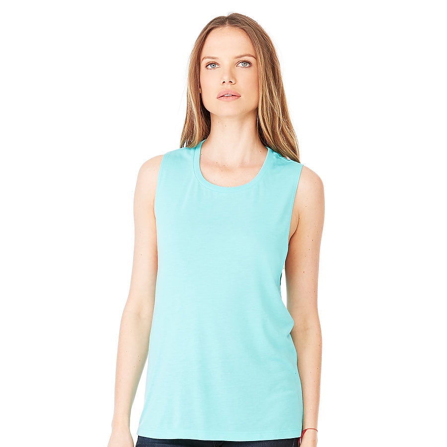 Bella & Canvas Women's Flowy Scoop Muscle Tank - Walmart.com