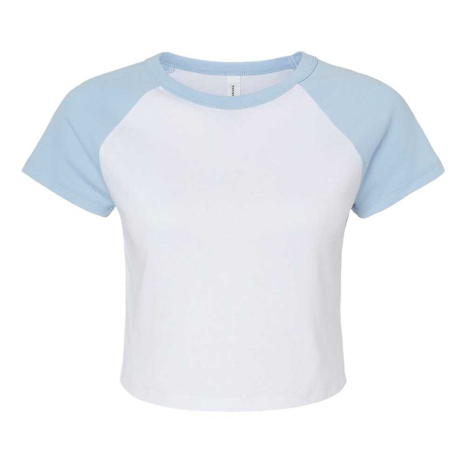 Bella + Canvas Womens Baby Micro-Rib Raglan T-Shirt - Walmart.com