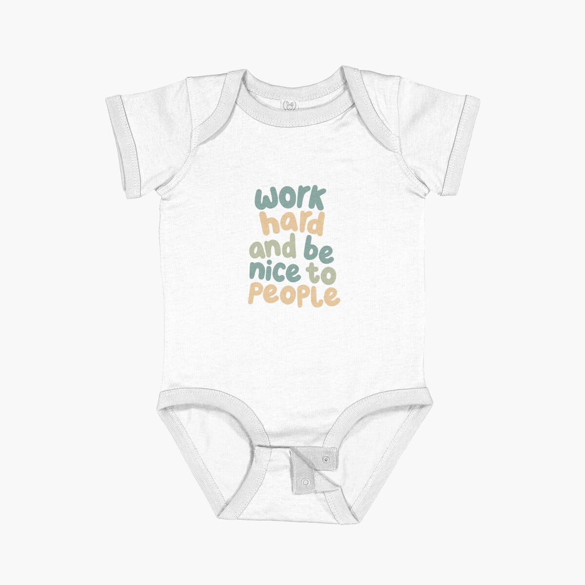 Bella Canvas Work Hard And Be Nice To People Green Peach Pink Blue ...