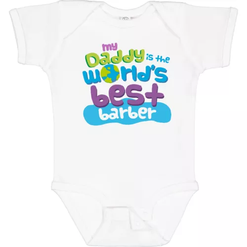 Bella Canvas World's Best Barber Daddy Baby Child's Kids Barber's Son Like Bodysuit - Walmart.com