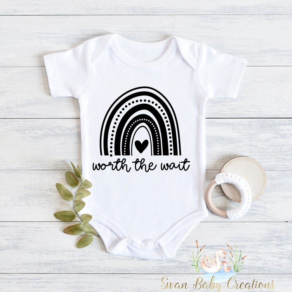 Bella Canvas with Worth The Wait, Rainbow Baby, Cute, Rainbow Baby ...