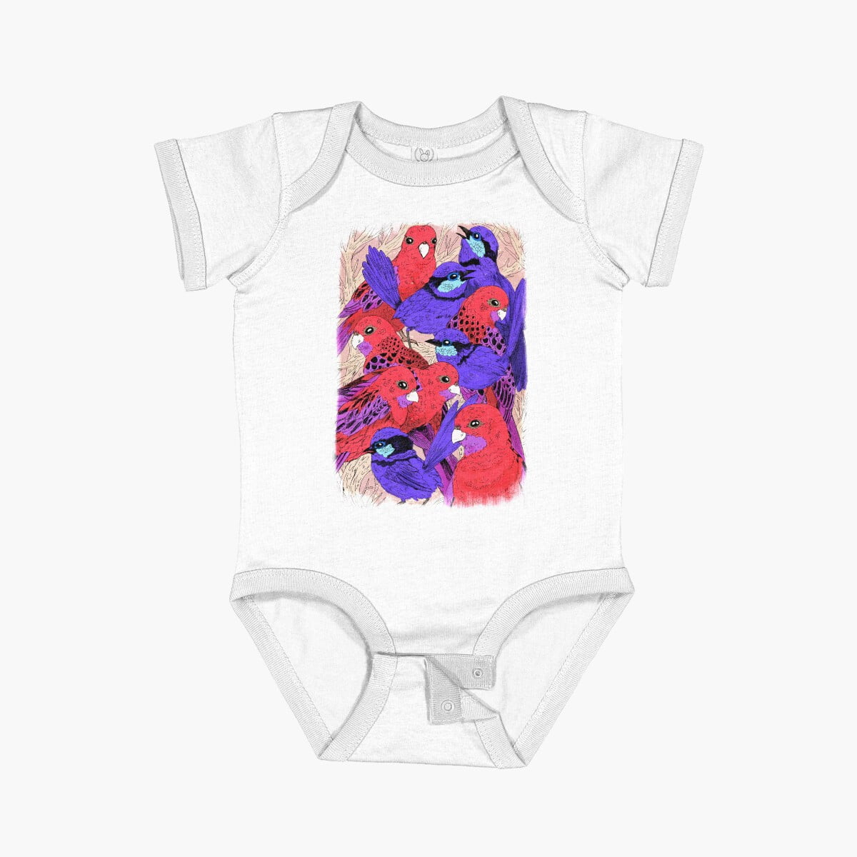 Bella Canvas Wrens And Rosellas Delight! Short Sleeve Baby One-Piece ...