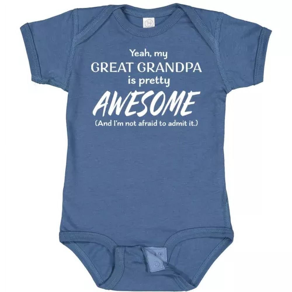 Bella Canvas Yeah My Great Grandpa Is Pretty Awesome Baby Fun Joke New ...