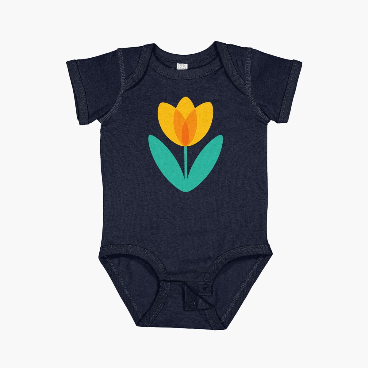 Bella Canvas Yellow Tulip In Midnight By Suzie London Short Sleeve Baby ...