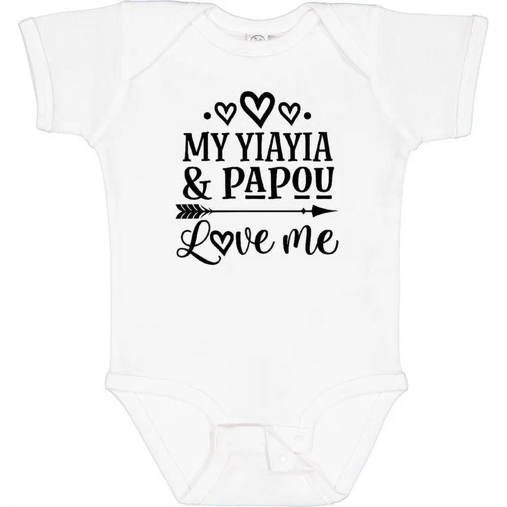 Bella Canvas YiaYia And Papou Love Me Granddaughter Baby Greek Loves Hws Bodysuit - Walmart.com