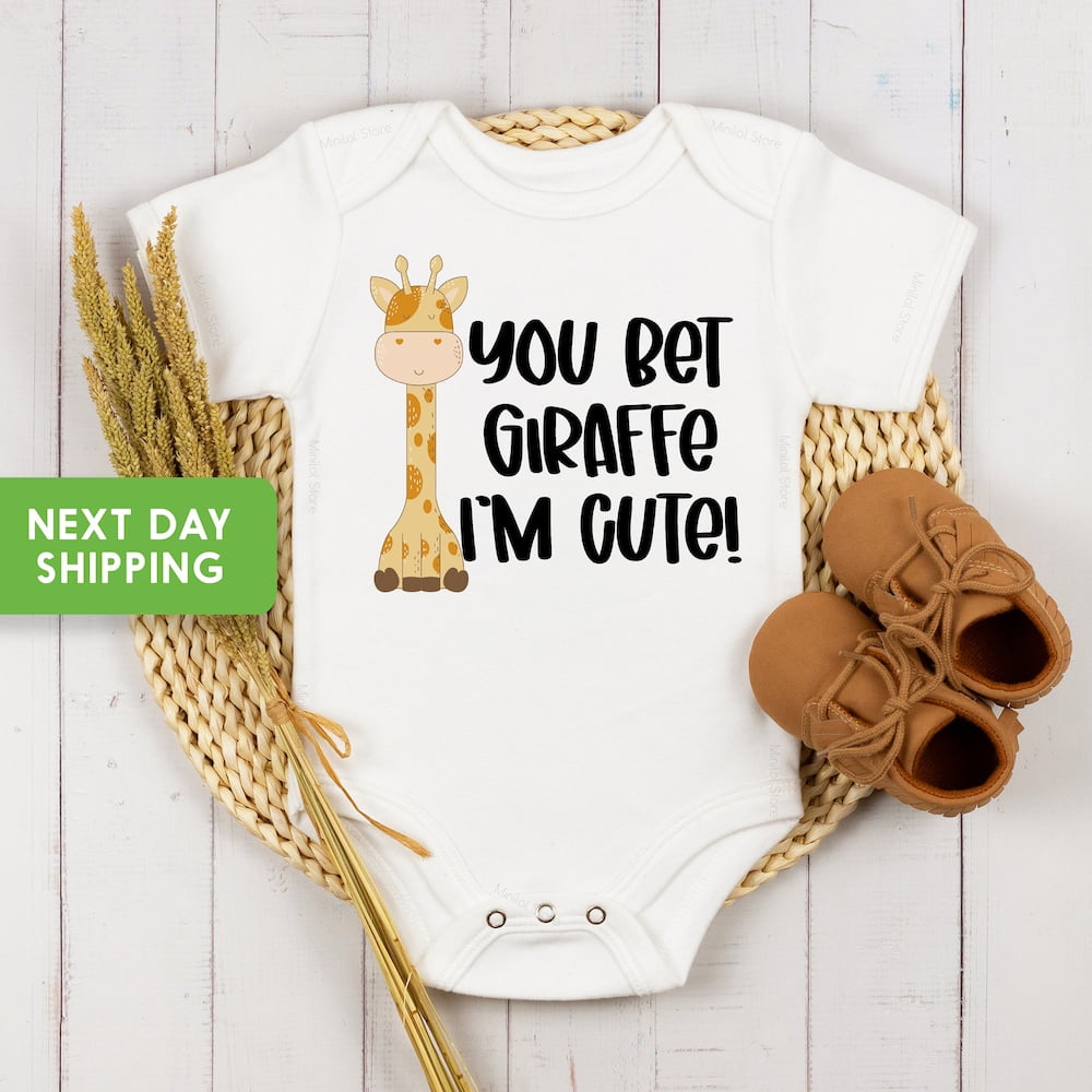 Bella Canvas You Bet Giraffe I'm Cute Baby Funny Animal Giraffe Baby Cute Baby - Walmart.com