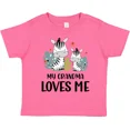 Bella Canvas Zebra My Grandma Loves Me Toddler Shirt Grandchild Grandmother Funny Toddler Shirt ...