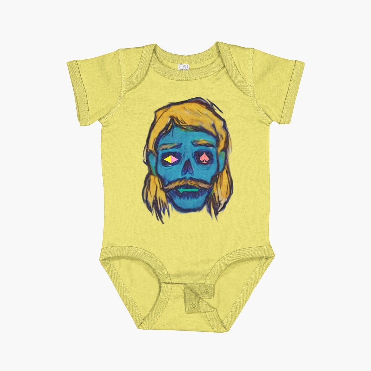 Bella Canvas Zombie Head Ïÿ Short Sleeve Baby One-Piece Newborn Gender ...