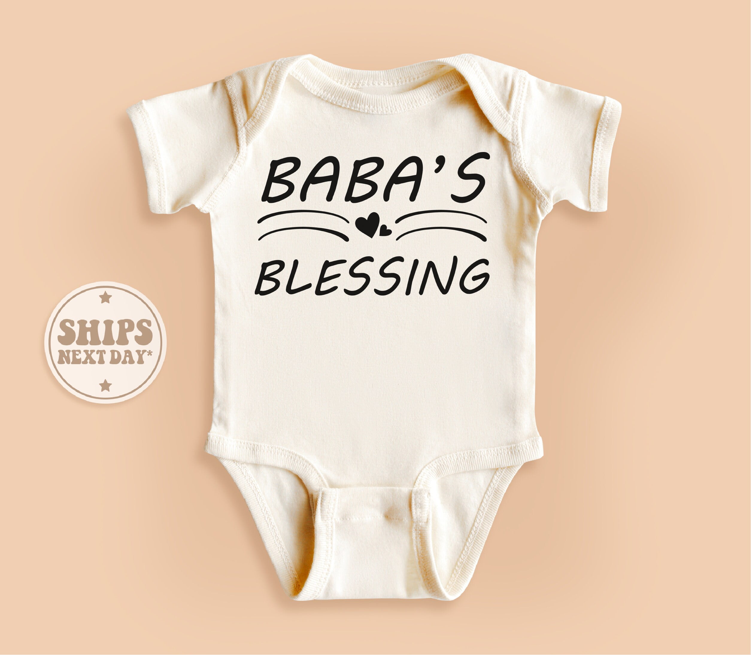 Bella Canvas with Baba'S Blessing, Pregnancy Announcement, Cute and Cool, Baby Boy or Girl ...