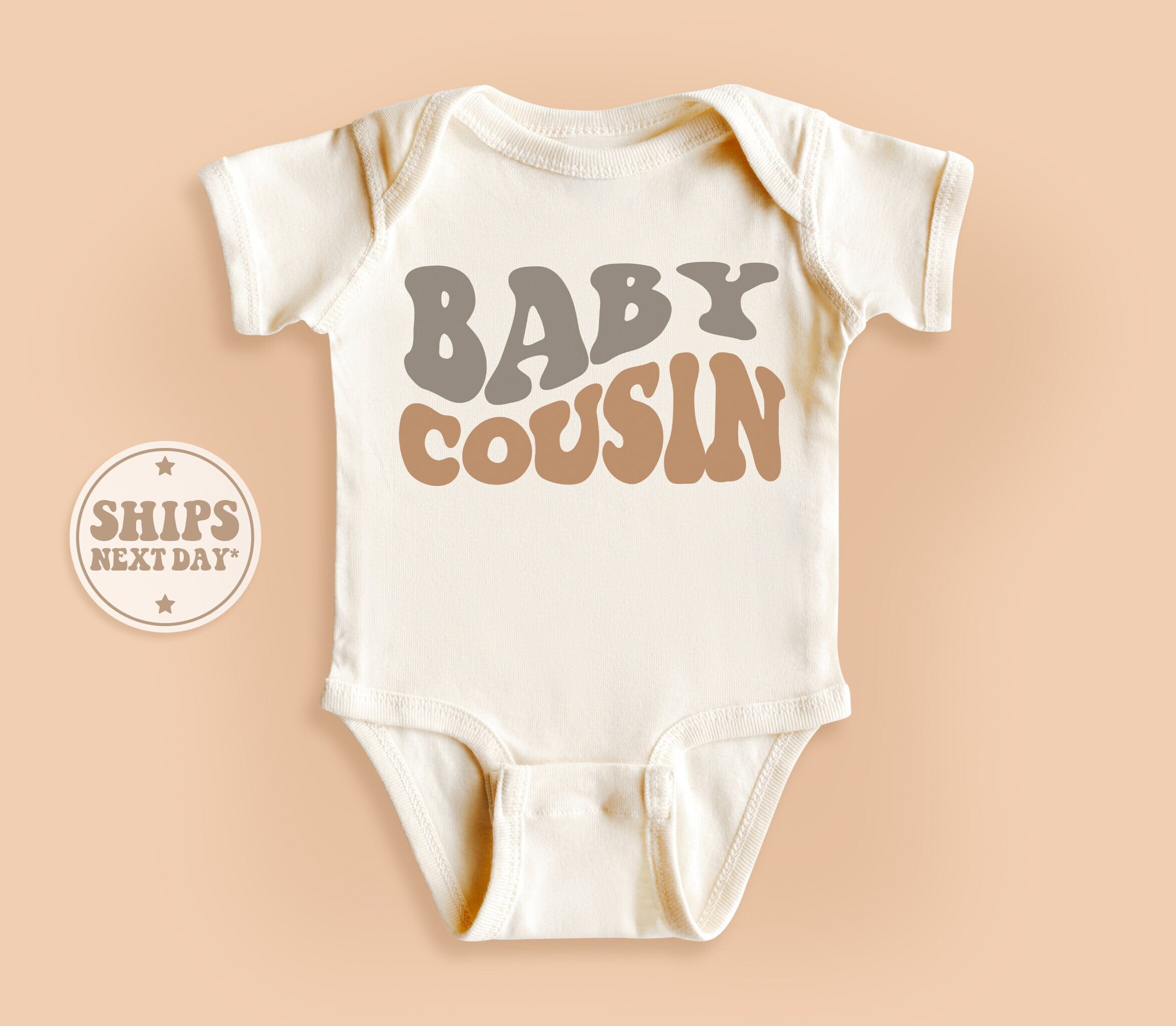 Bella Canvas with Baby Cousin, Little Cousin, , Cousin Gift, Pregnancy Announcement Cute and ...
