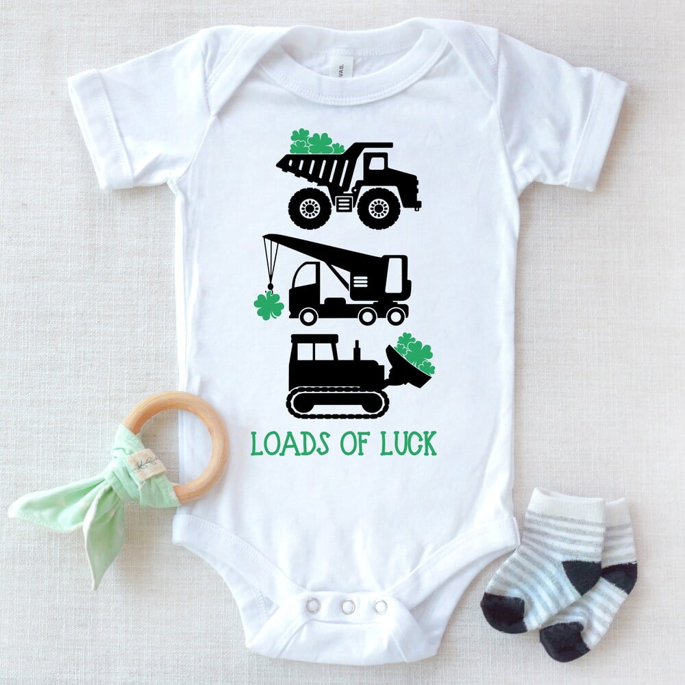 Bella Canvas with Baby One Piece, Loads Of Luck, New Baby Outfit Infant ...