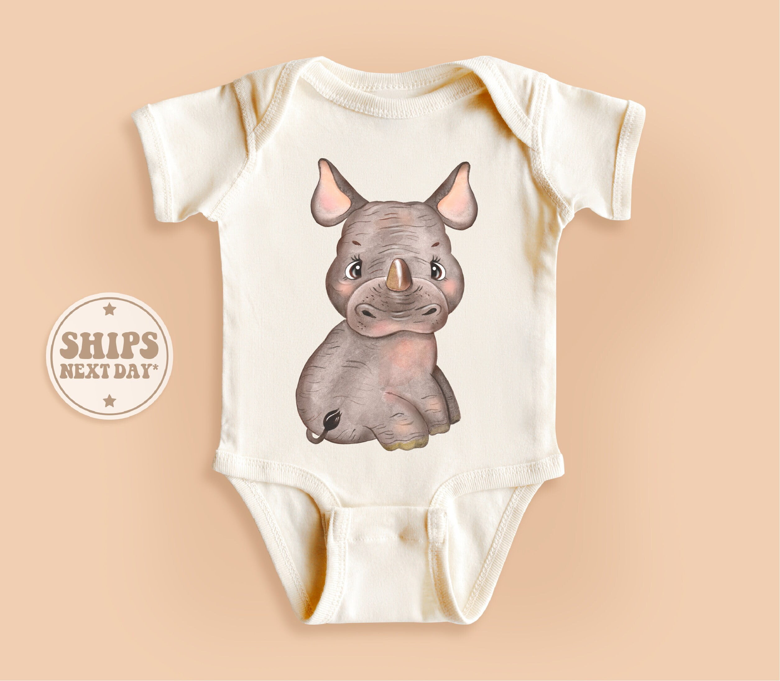 Bella Canvas with Baby Rhino, Rhinoceros, Animal Cute and Cool, Baby ...