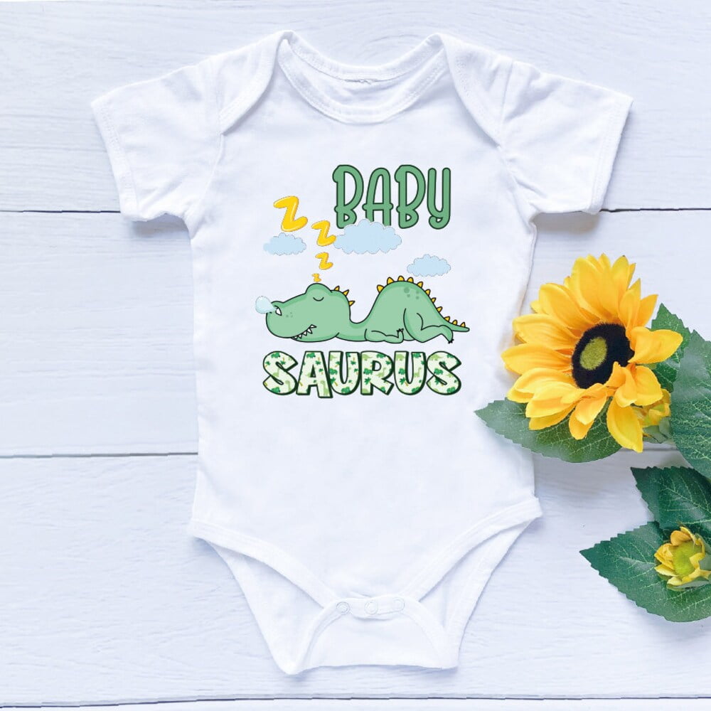 Bella Canvas with Baby Saurus, Funny Baby Clothes, Dinosaur Baby Gift ...