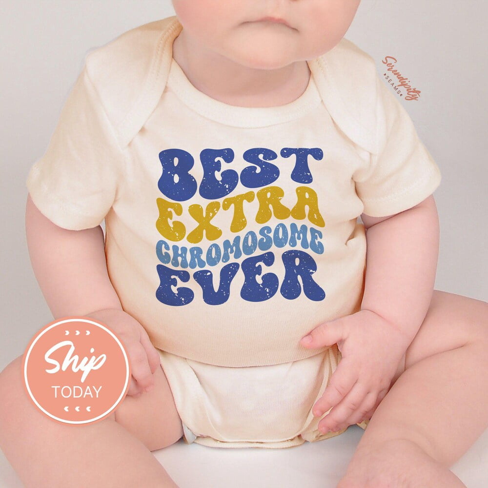 Bella Canvas with Best Extra Ever, Cute Awareness Baby Clothes, Trisomy ...