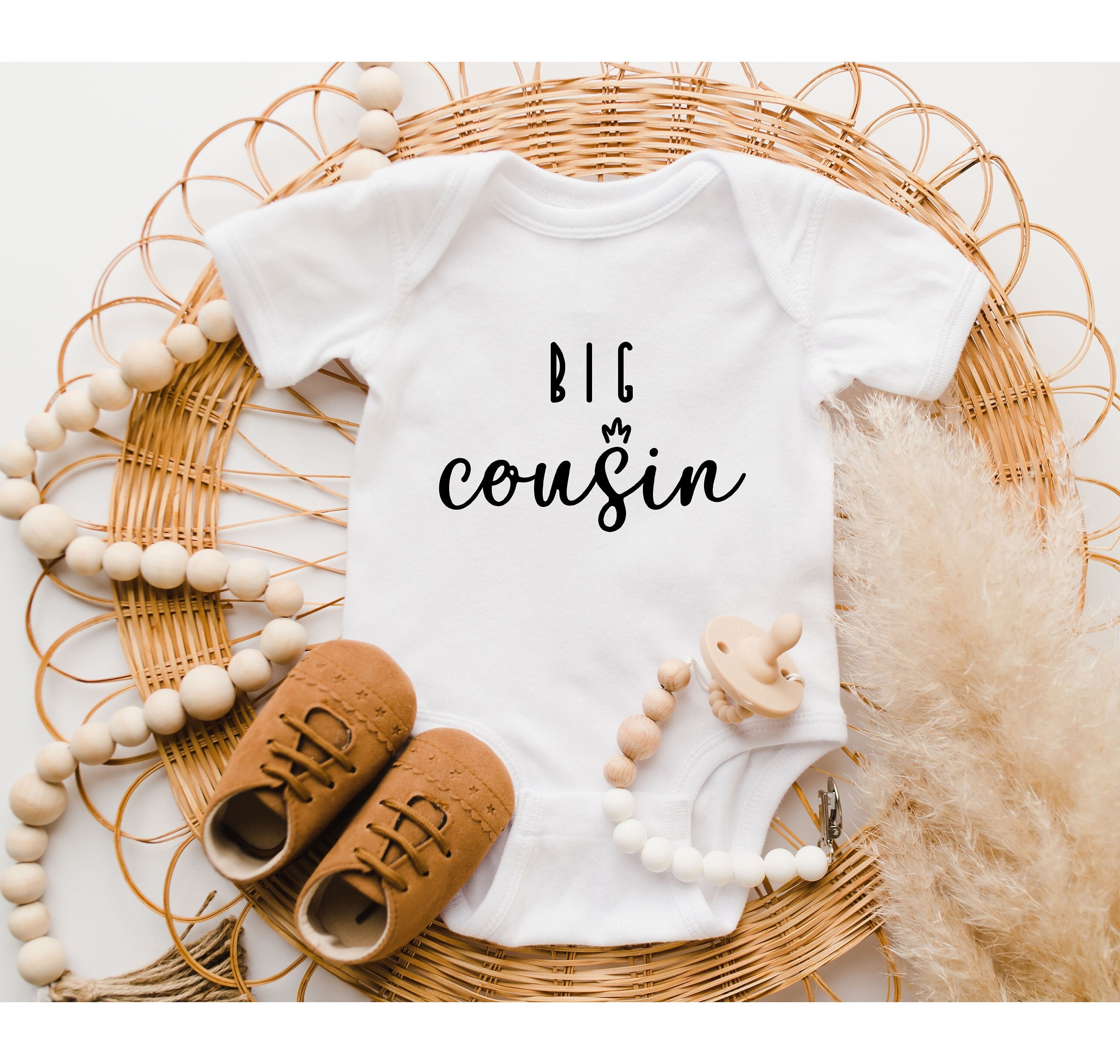 Bella Canvas with Big Cousin, Pregnancy Announcement, Cute Baby Clothes, Pregnancy Reveal ...