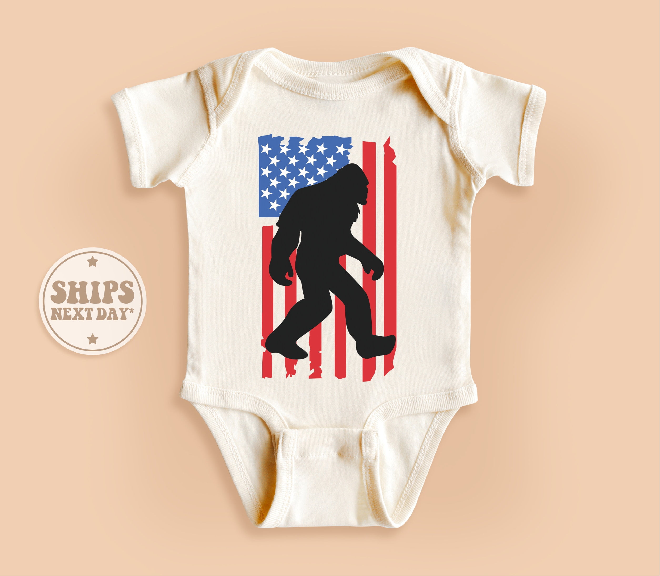 Bella Canvas with Big Foot, American Flag, Sasquatch, Funny Natural ...