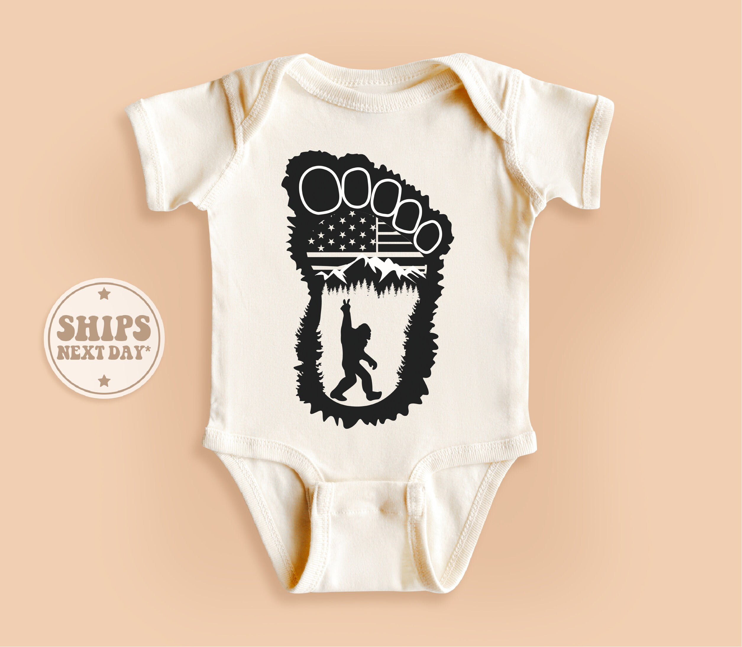 Bella Canvas with Big Foot, Funny, Footprint, Patriotic, Funny Natural ...
