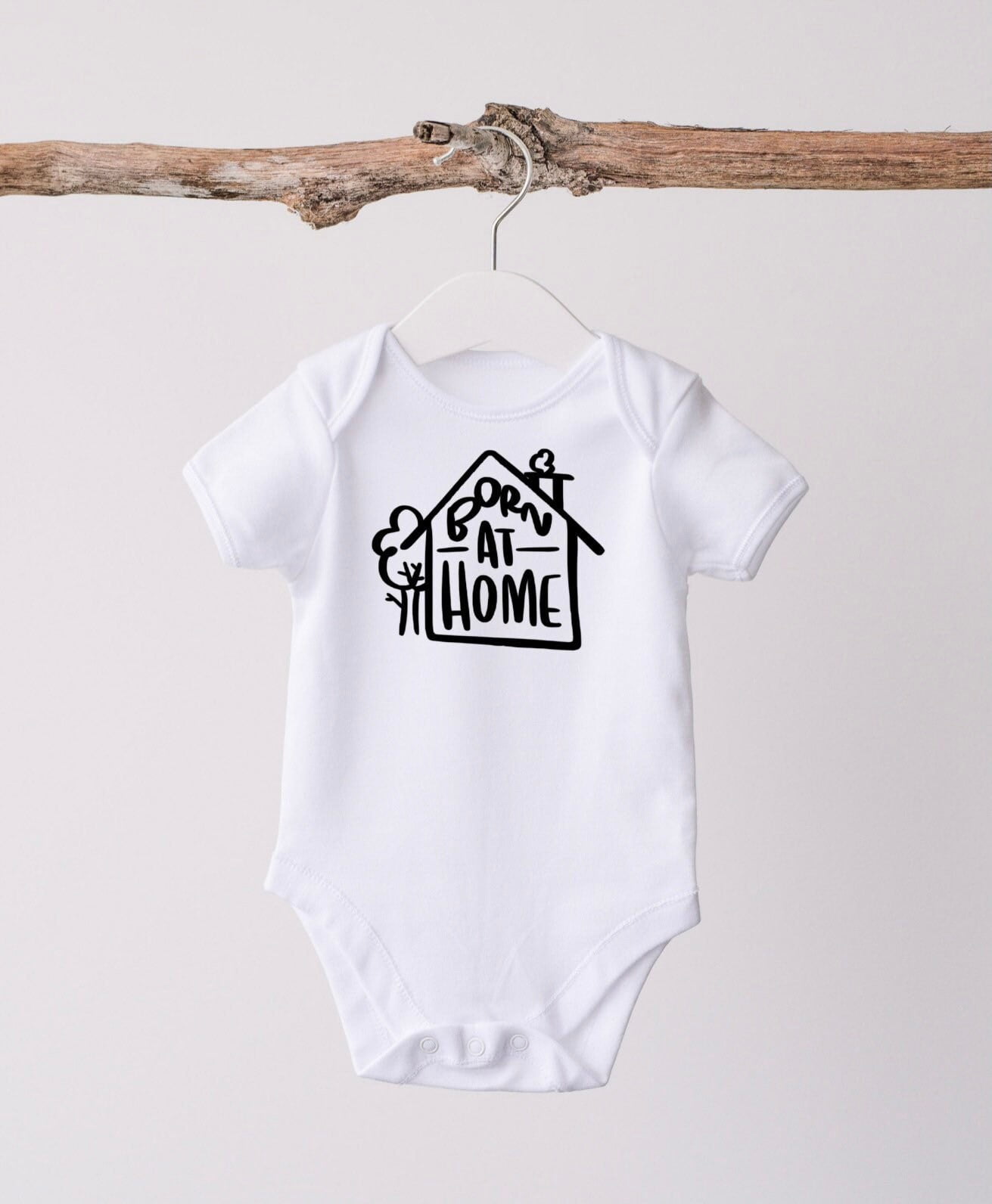 Bella Canvas with Born At Home For Home Birth Baby First Of Outfit Home ...