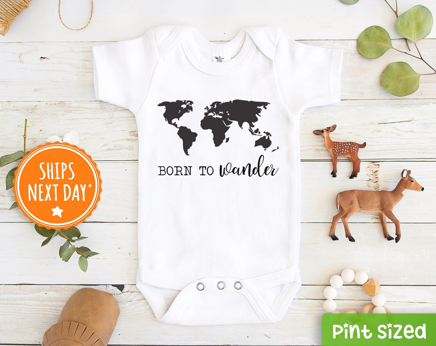 Bella Canvas with Born To Wander, Cute Adventure, Hiking Cute Baby Boy or Girl Bodysuit Gift ...