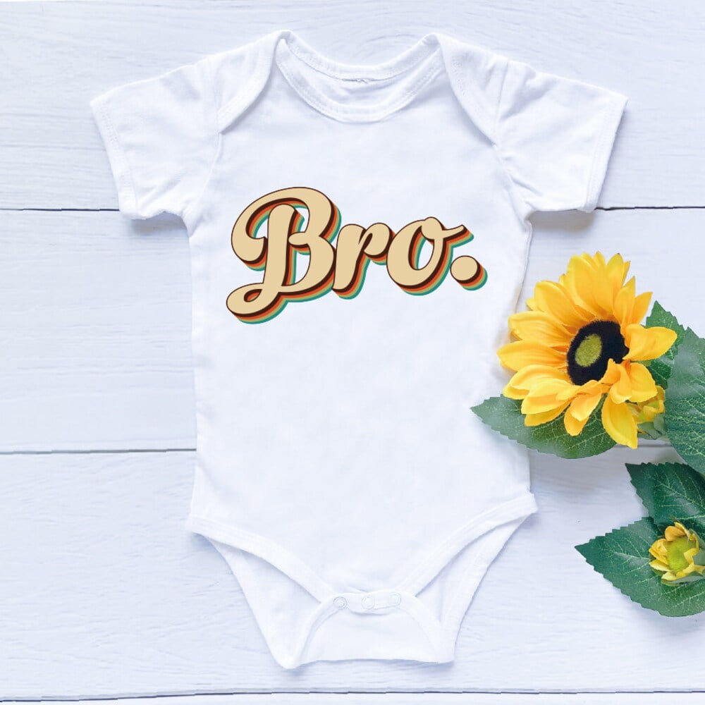 Bella Canvas with Bro, Retro Brother, Vintage Style Bro Baby Gift Cute ...