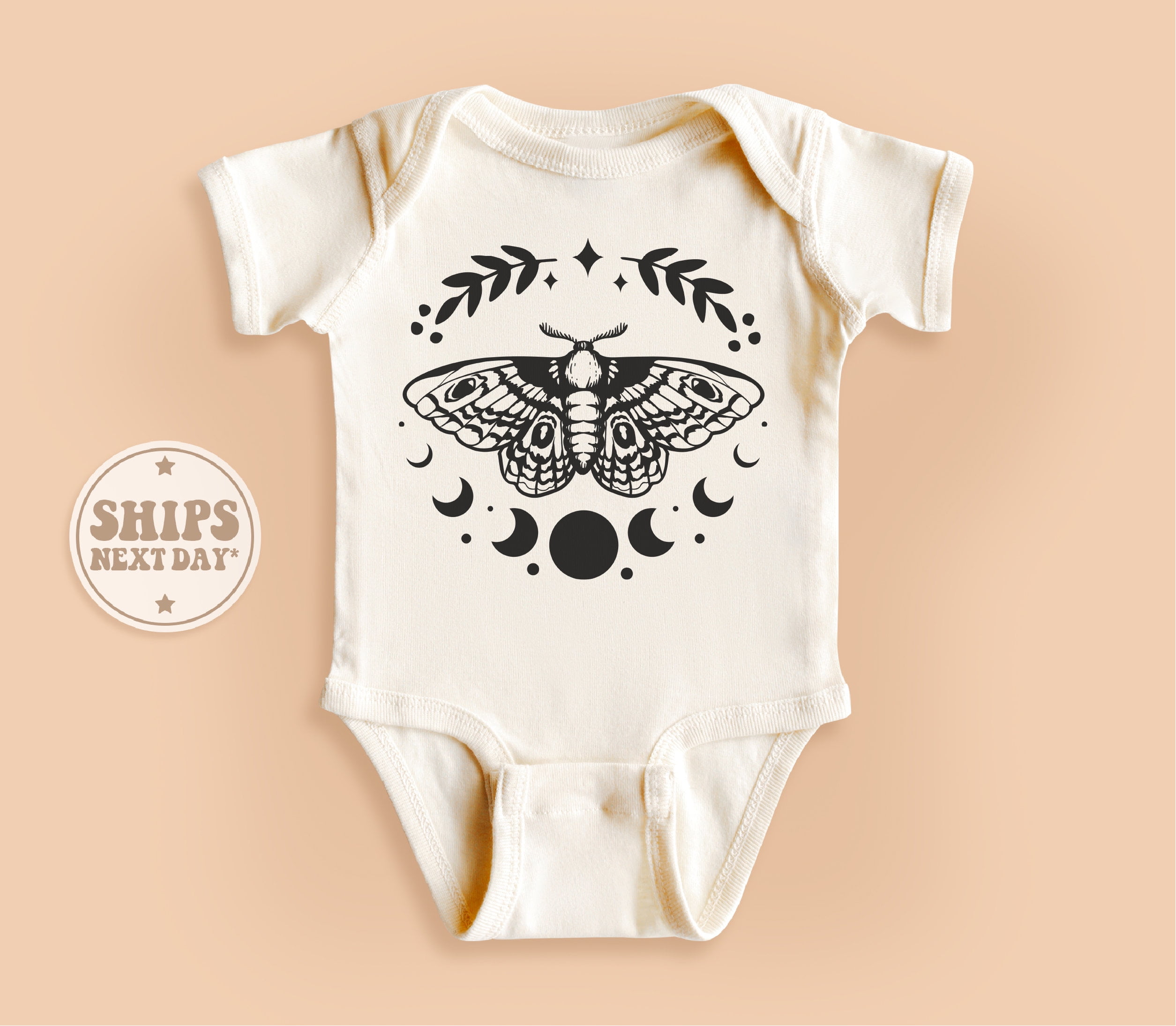 Bella Canvas with Butterfly Moon Phases, Boho Celestial, Mystical, Baby ...