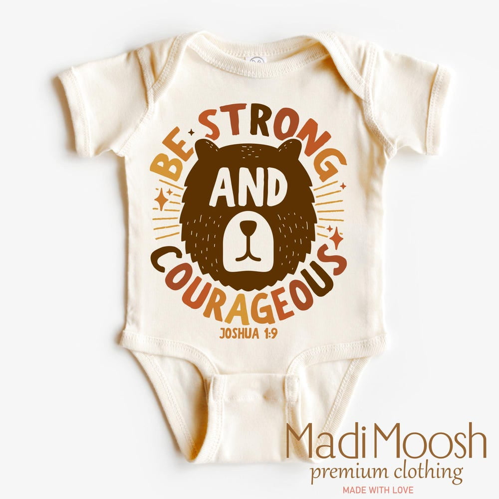 Bella Canvas with Christian, Be Strong And Courageous Tee, Bible ...