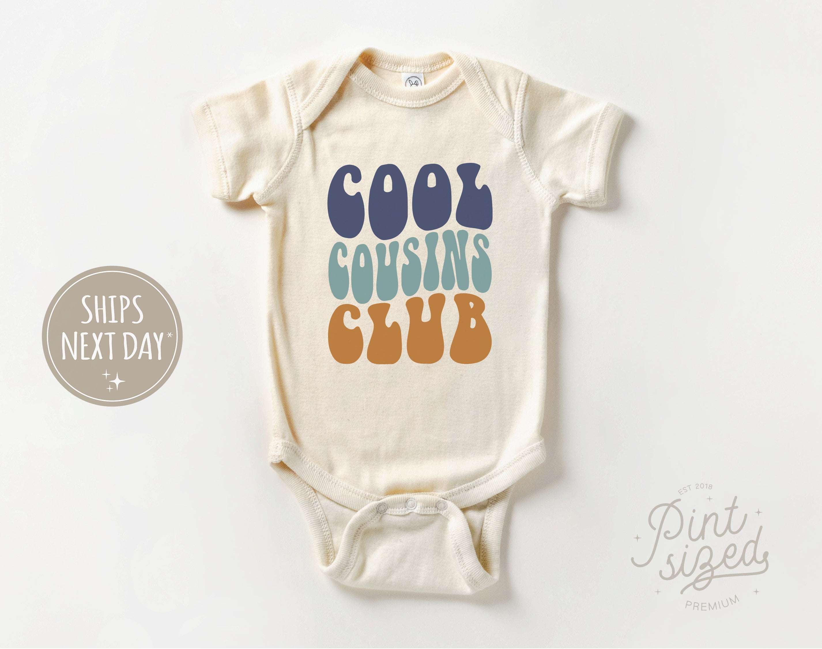 Bella Canvas with Cool Cousin Club, Retro Cousin, Matching Cute Baby Boy or Girl Bodysuit Gift ...