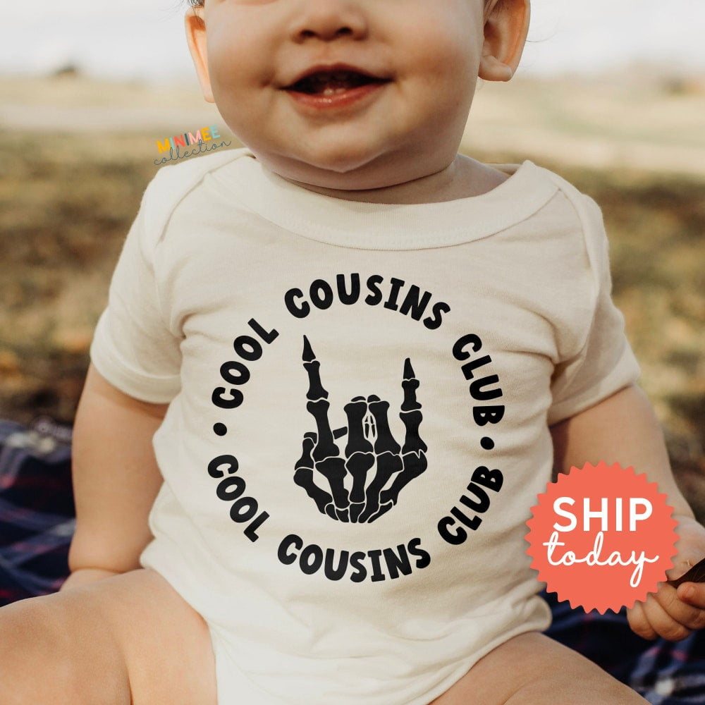 Bella Canvas with Cool Cousins Clubs, Baby Cousin Announcement, Funny Gift For Cousin Baby ...