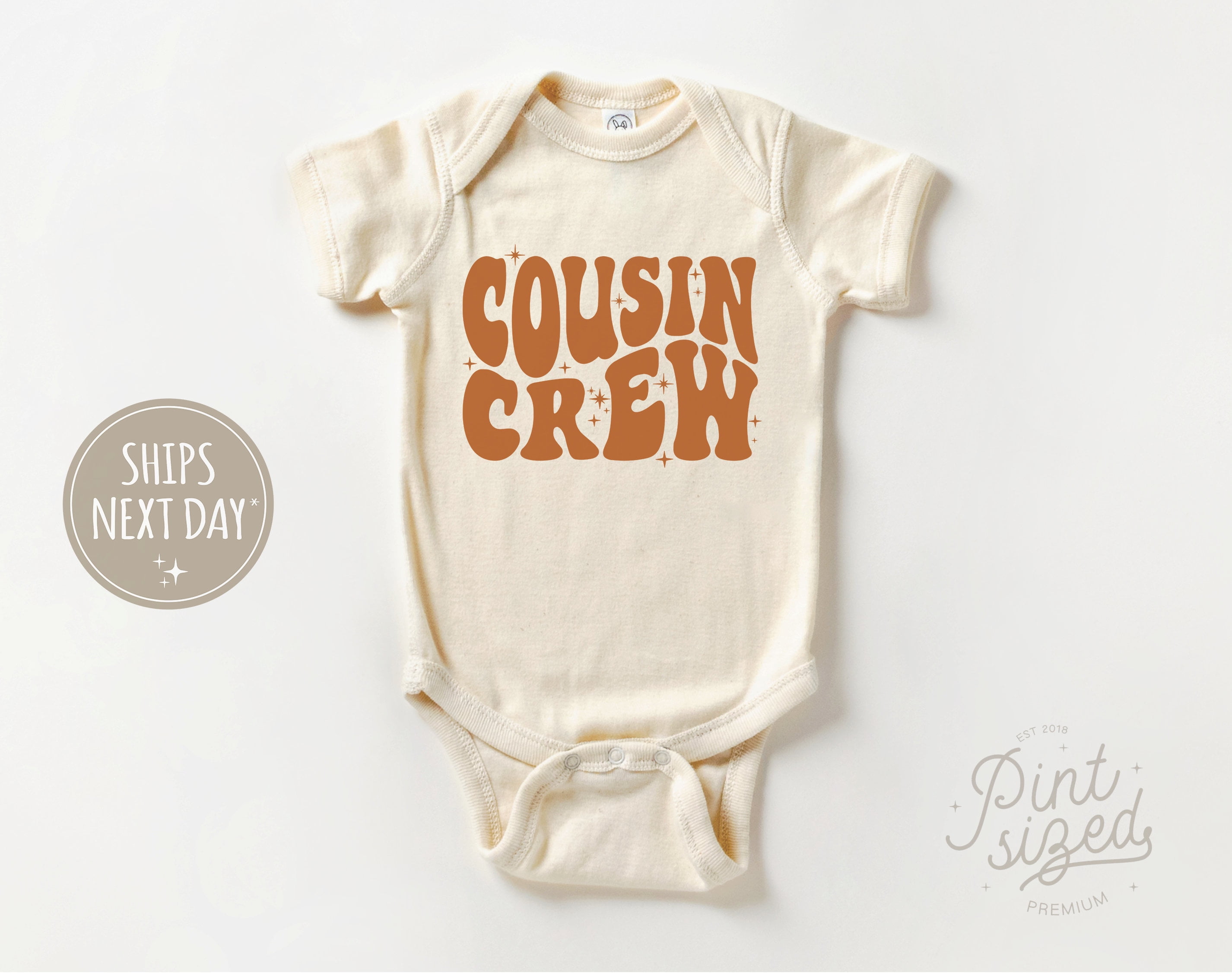Bella Canvas with Cousin Crew, Boho Retro, Cute Cousin Cute Baby Boy or Girl Bodysuit Gift ...