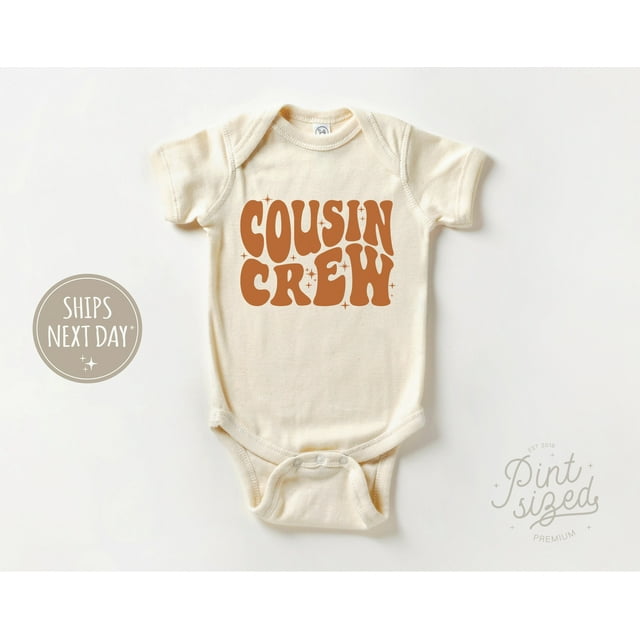 Bella Canvas with Cousin Crew, Boho Retro, Cute Cousin Cute Baby Boy or Girl Bodysuit Gift ...