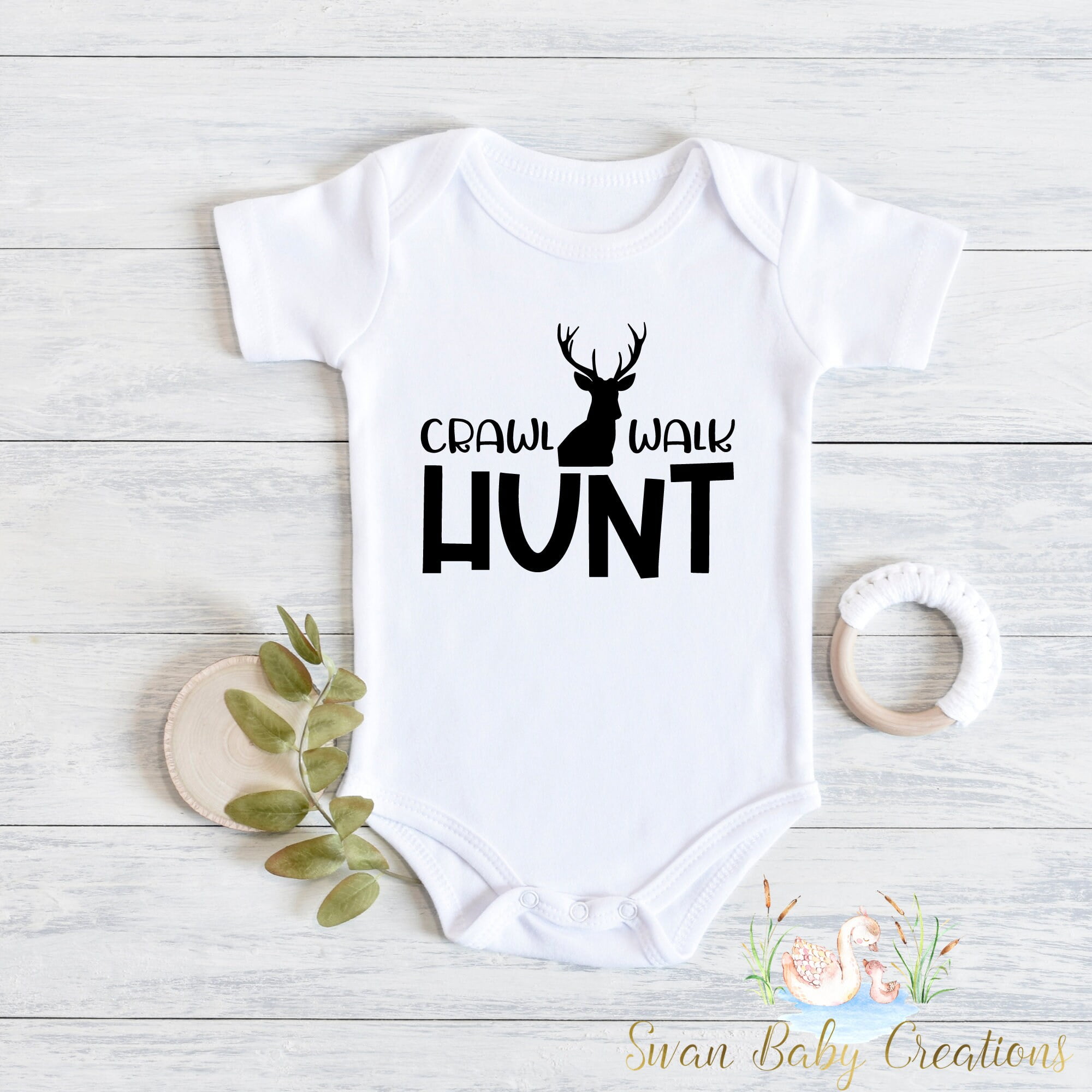 Bella Canvas with Crawl Walk Hunt, Baby Shower Gift, Baby, Baby Boy ...