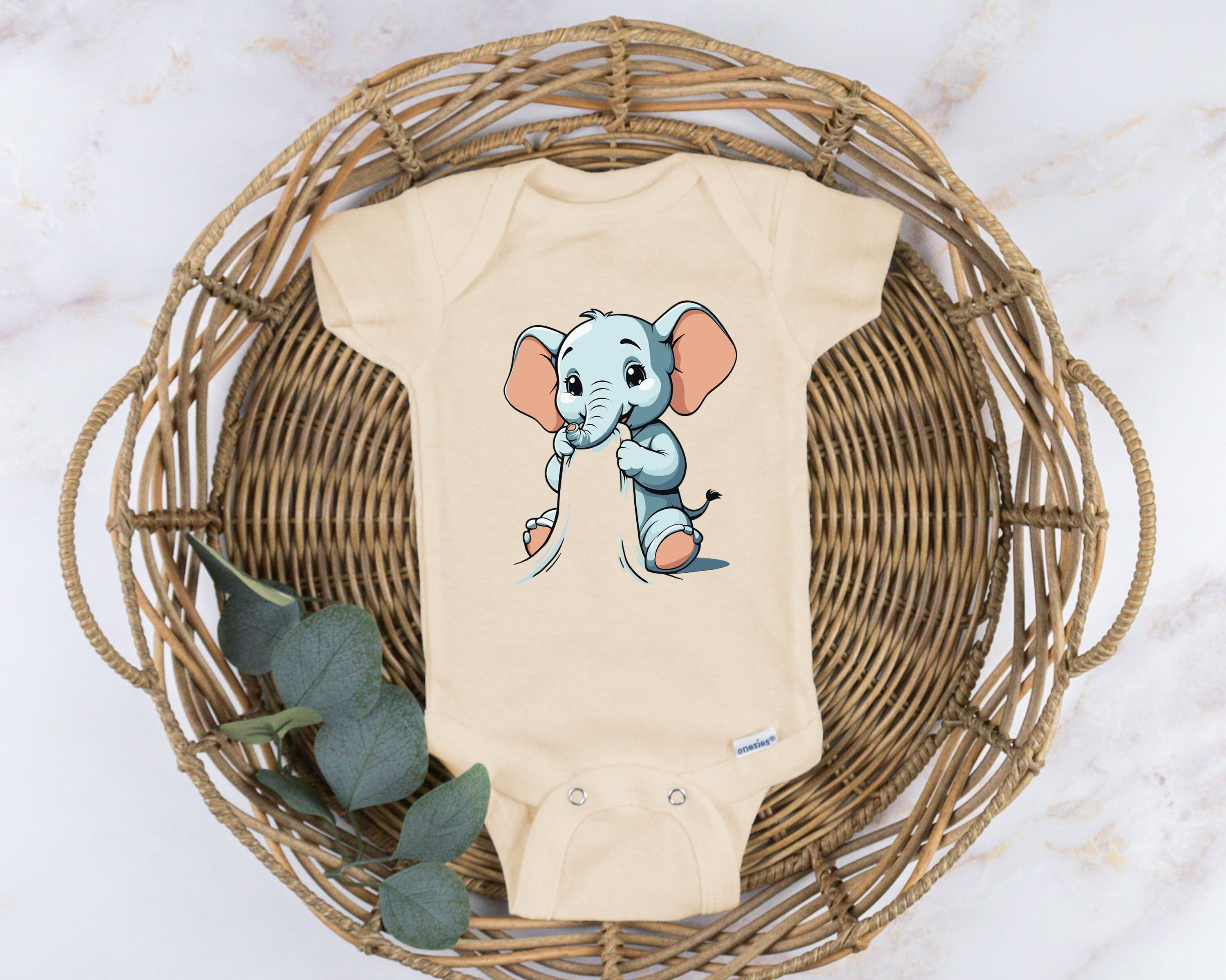 Bella Canvas with Cute, Baby Elephant, Cute and Cool Baby Boy or Girl Bodysuit Gift - Walmart.com
