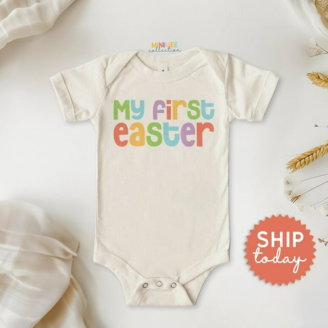 Bella Canvas with Cute My First Easter, Spring, Gender Neutral Baby ...