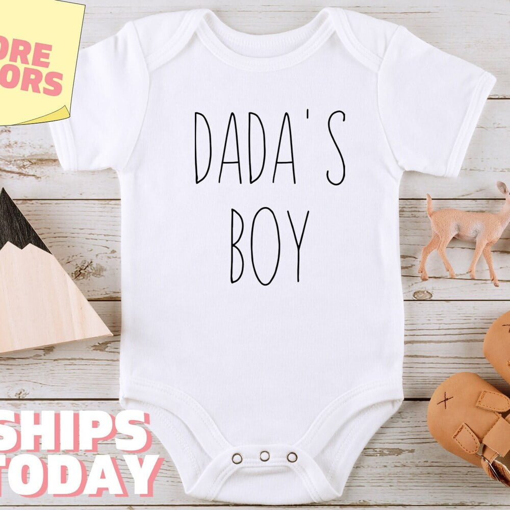 Bella Canvas with Dada'S Boys Cute Dada'S Boy Baby Father'S Day Gift ...