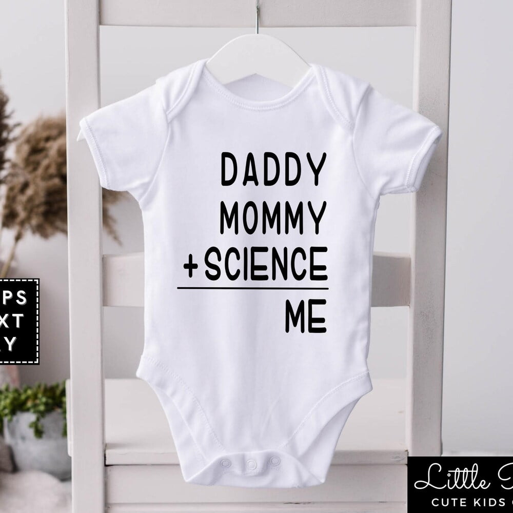 Bella Canvas with Daddy Mommy + Science = Me, Ivf, Baby Reveal, Science ...