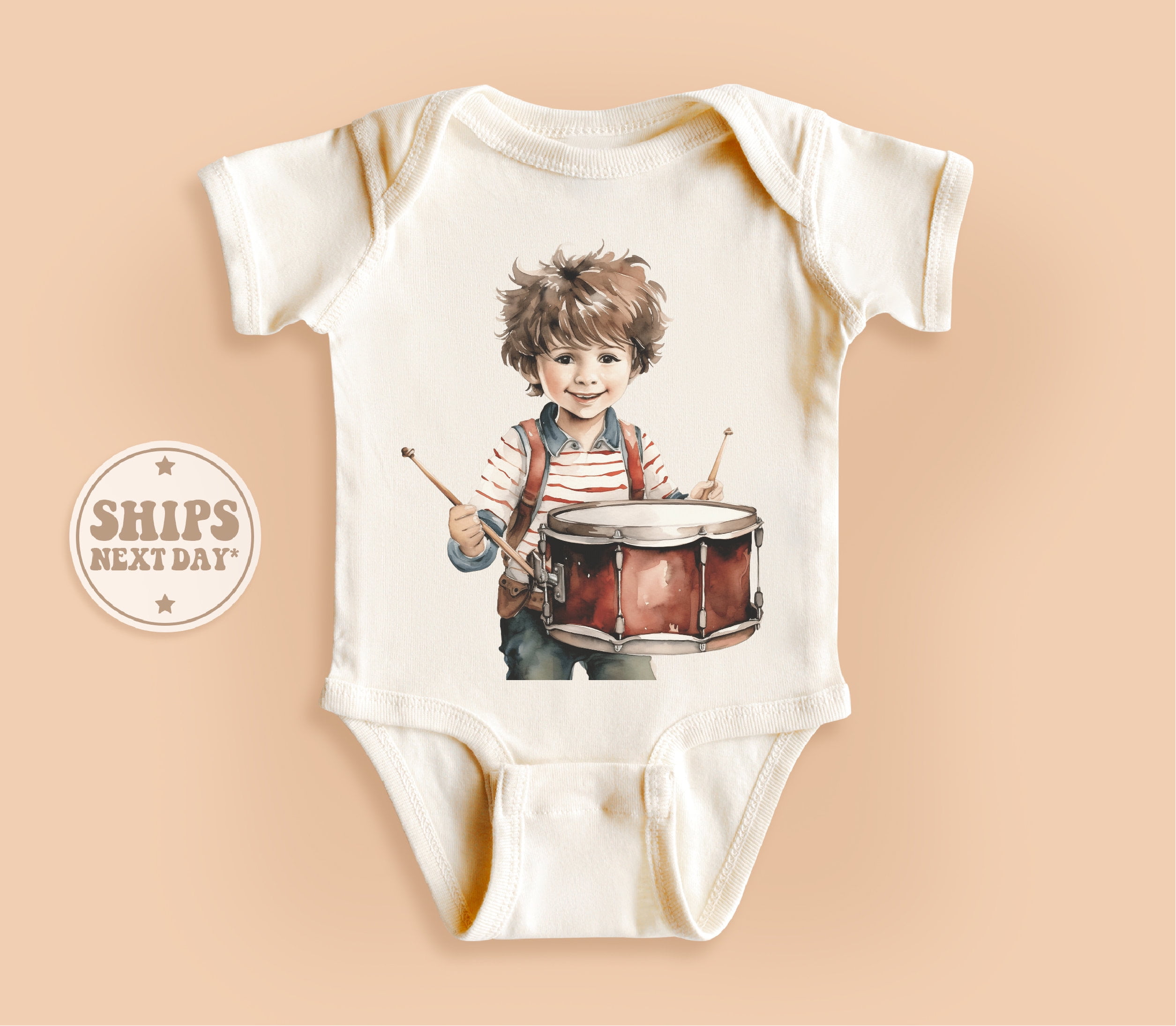 Bella Canvas with Drummer, Future Drummer, Baby Gift Cute and Cool ...