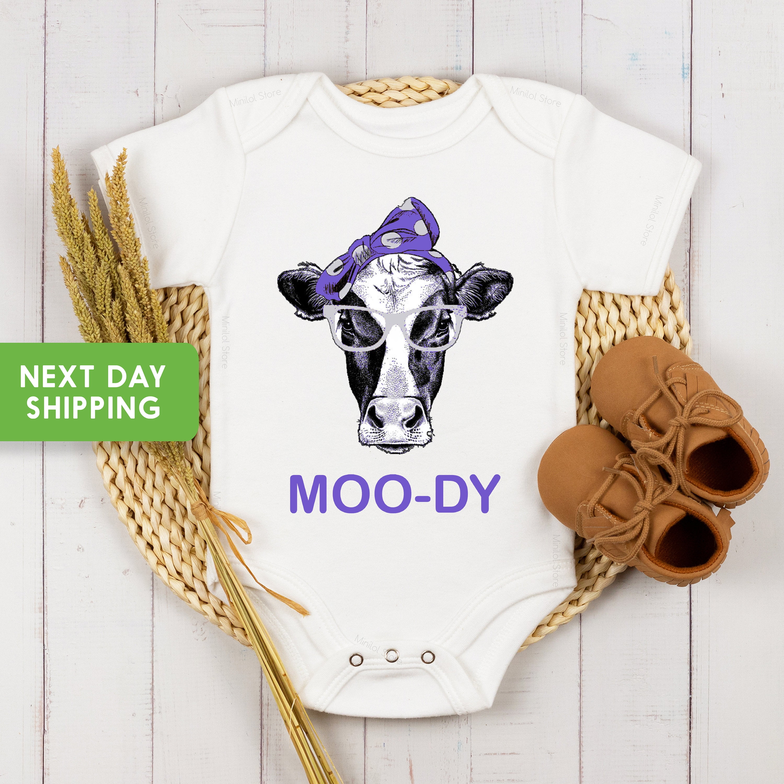 Bella Canvas with Farm Cow "Mood-Dy", Country Clothes For Kids, Cute ...