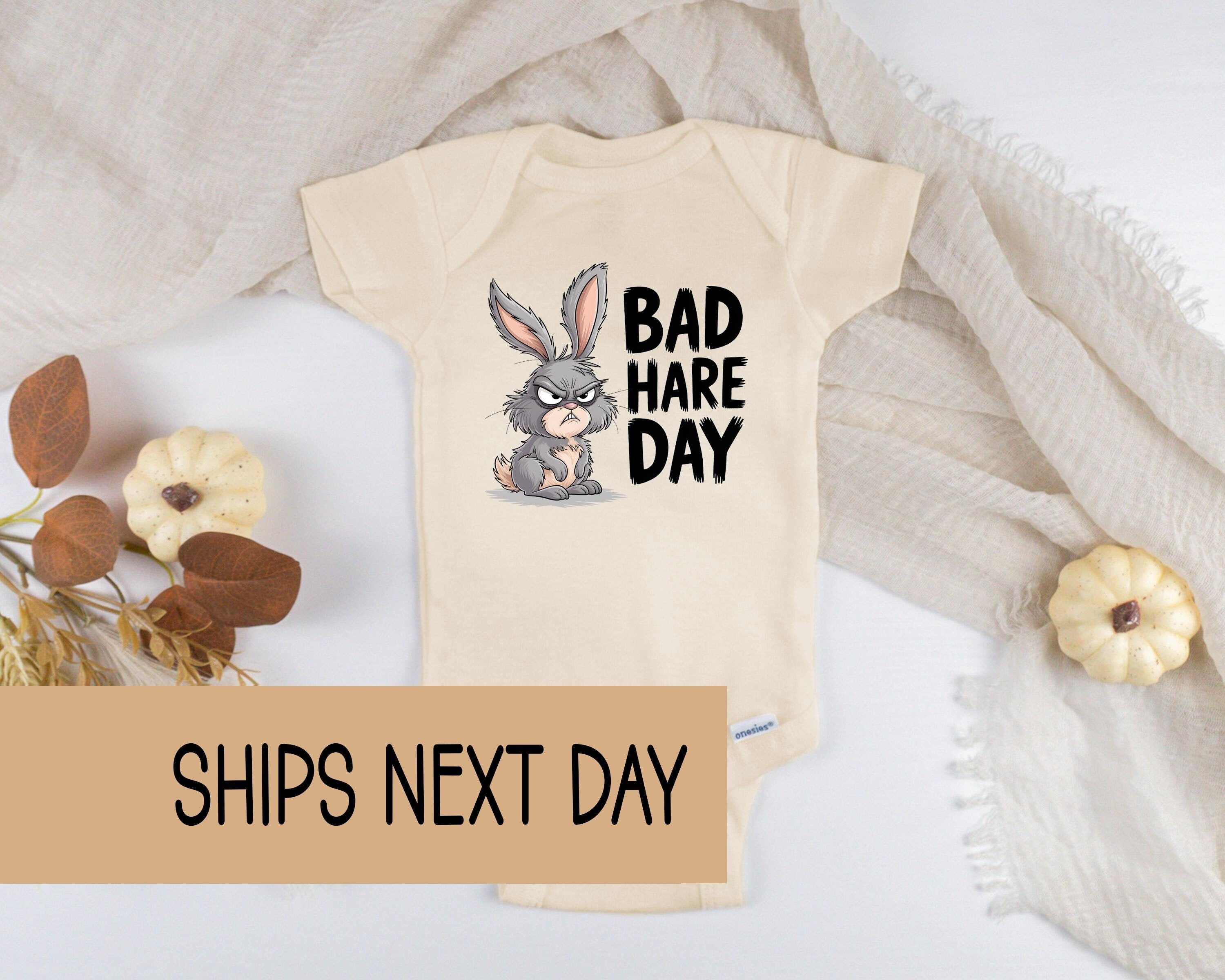 Bella Canvas with Funny, Bad Hare Day, Cute Bunny, Funny Angry Baby ...
