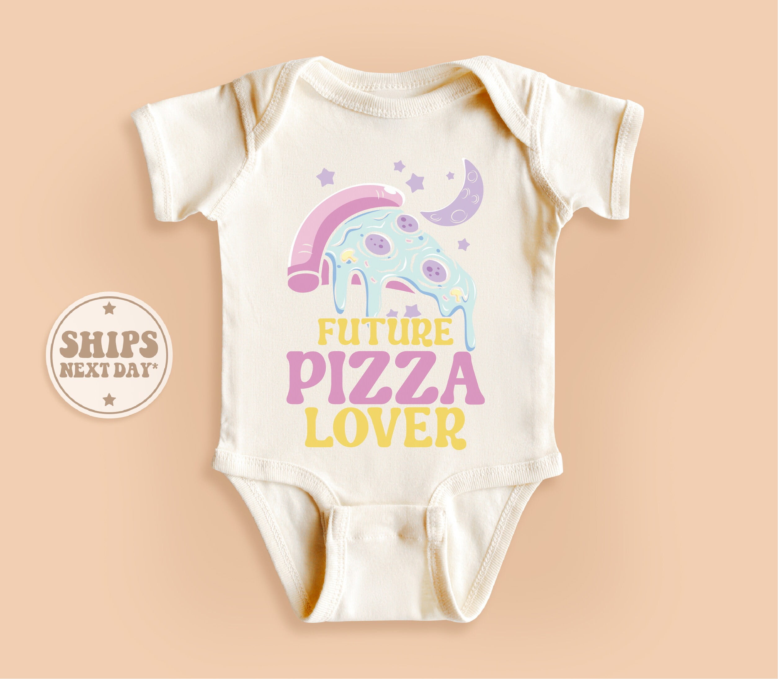 Bella Canvas with Future Pizza Lover, Funny Pizza, Cute and Cool, Baby Boy or Girl Bodysuit Gift ...